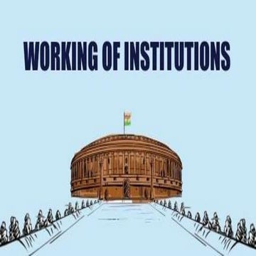 Working of Institutions | PPTX