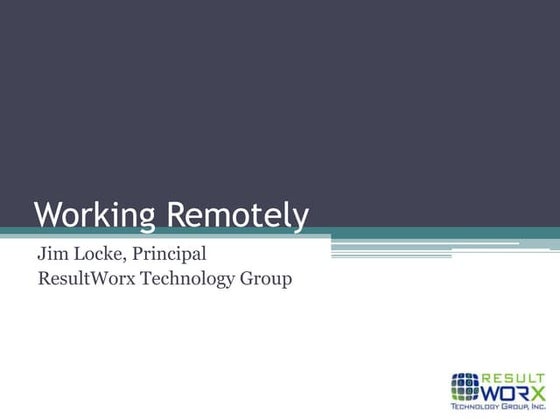 Working Remotely | PPTX