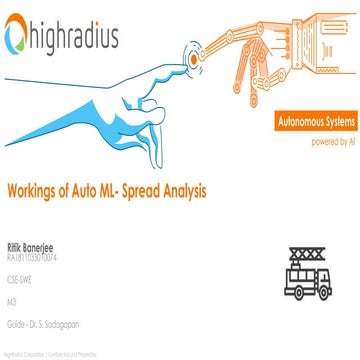 Workings of Auto ML- Spread Analysis in detail | PPTX