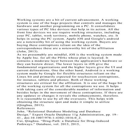 Working systems are a bit of current advancement. A working system.docx