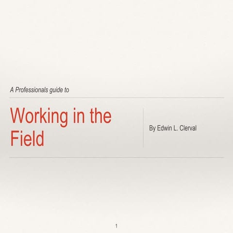 Working the field | PPT