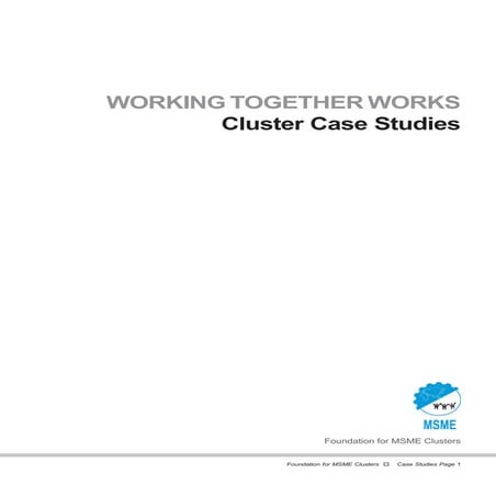 Working Together Works – Cluster Case Studies | PDF