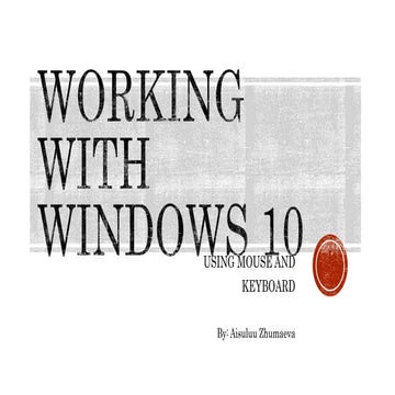 Working wih windows10 | PPT