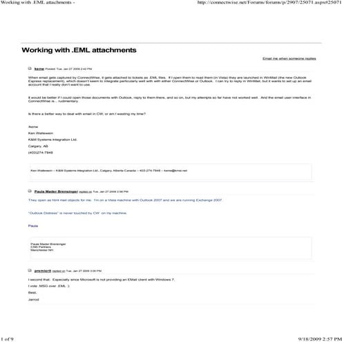 Working With .Eml Attachmen.. | PDF