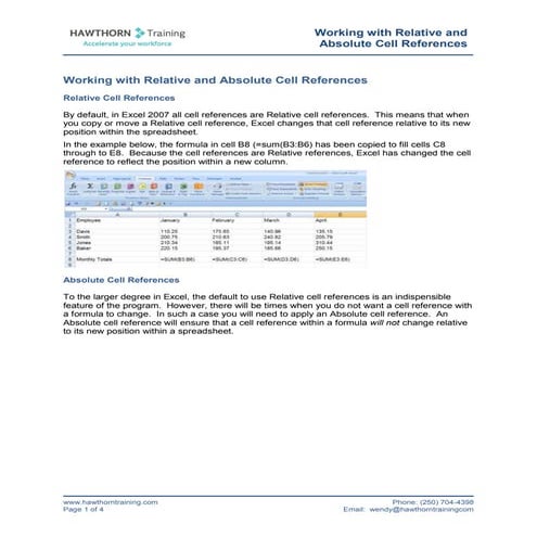 Working with absolute references | DOCX