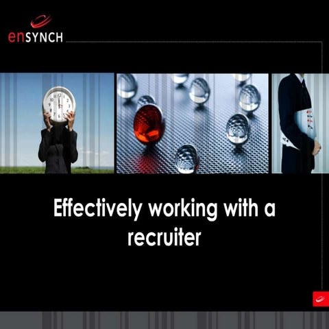 Working With A Recruiter | PPTX