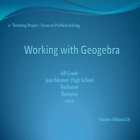 Working with Geogebra | PPTX