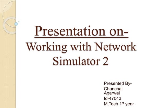 Ns 2 Network Simulator An Introduction Ppt Computer Networking Computing