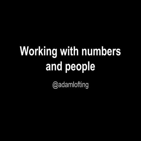 Working with numbers and people | PPT