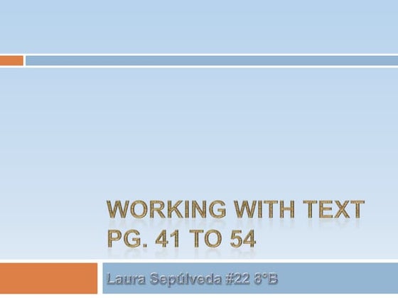 Presentation basic formatting | PPT