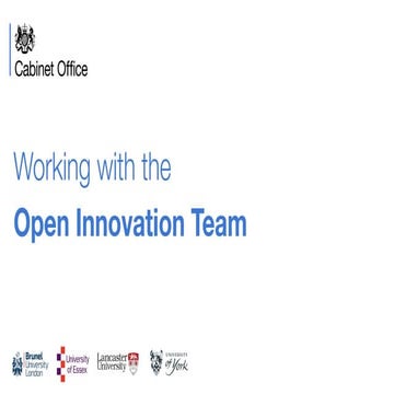 Working with the Open Innovation Team | PDF