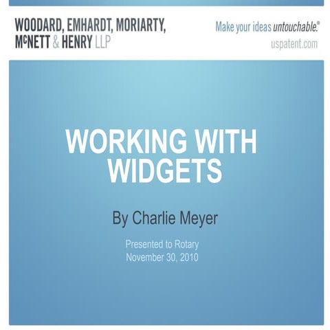 Working with Widgets | PPT