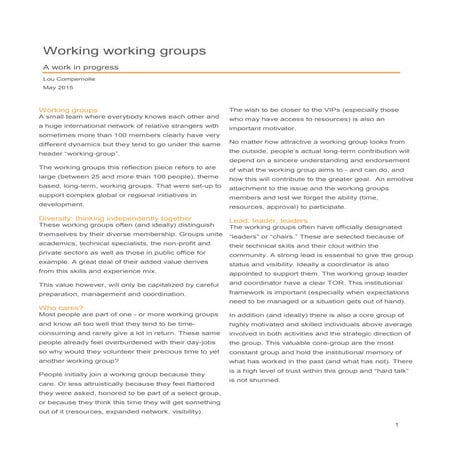 Working working groups | PDF