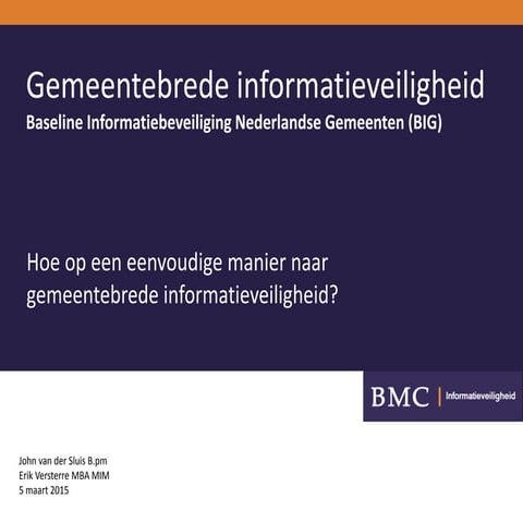 Workin progress2015 gemeentebrede_informatiebeveiliging | PDF