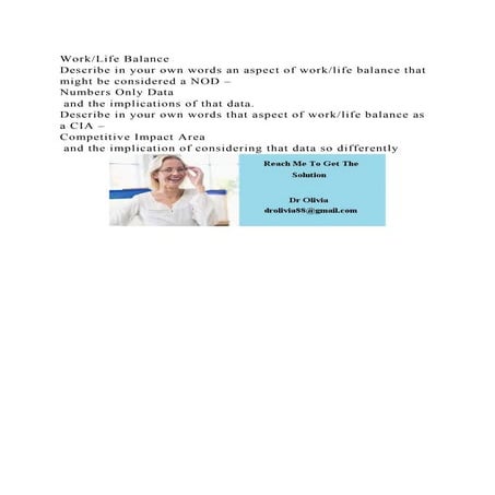 WorkLife BalanceDescribe in your own words an aspect of worklife.docx