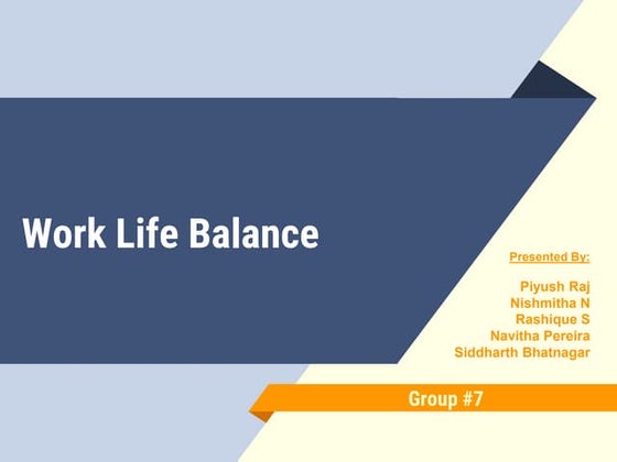work life balance ppt | PPT