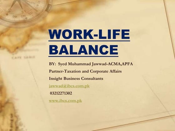 work life balance ppt | PPT
