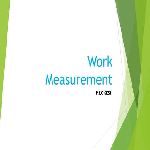 Work measurement | PPT