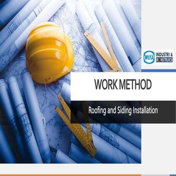 Work Method Roofing Siding for Steel Structure Building | PPTX