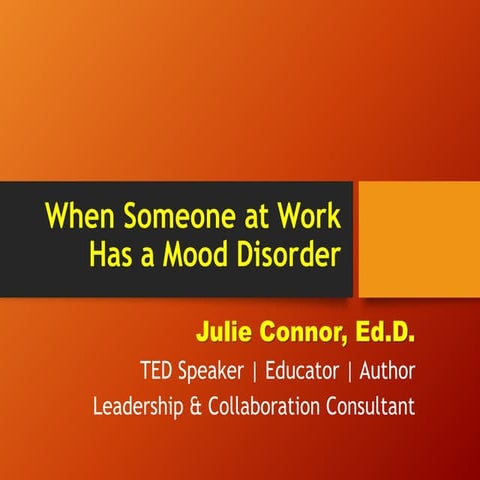 When Someone at Work Has a Mood Disorder | PDF