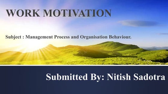 Motivation at work | PPT