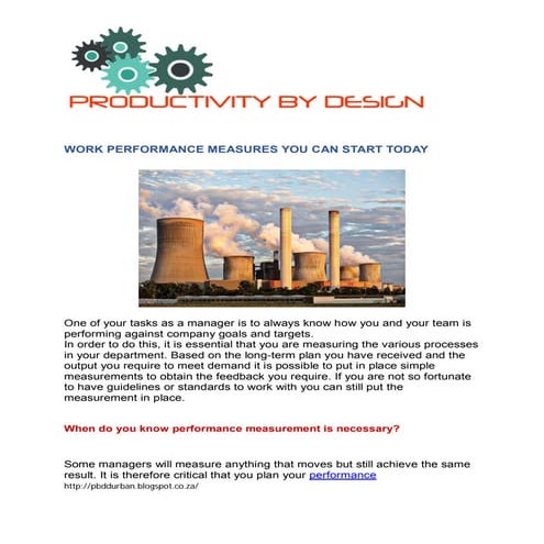 Work performance measures you can start today | PDF