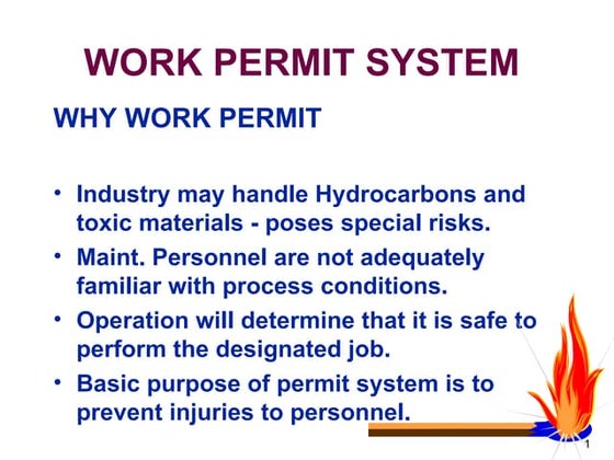 Permit to work training | PPT