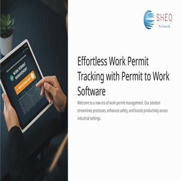 Effortless Work Permit Tracking with Permit to work software | PPT