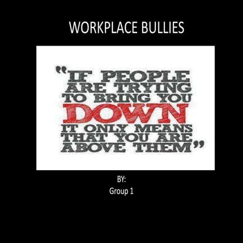 Workplace bullies | PPTX