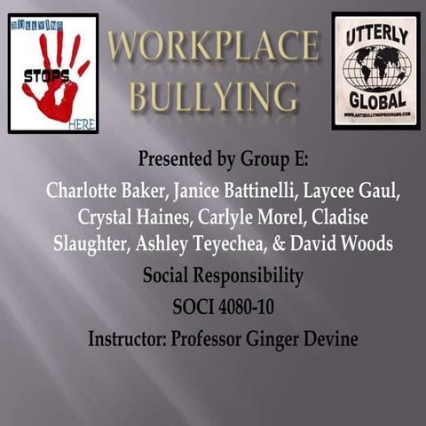 Workplace bullying | PPTX