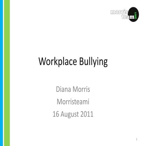 Workplace Bullying Lecture: UC 190811 | PPTX