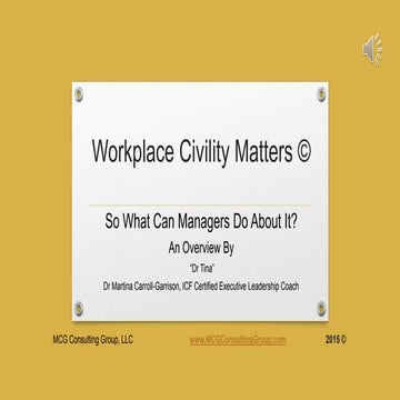 Workplace Civility Matters © | PDF