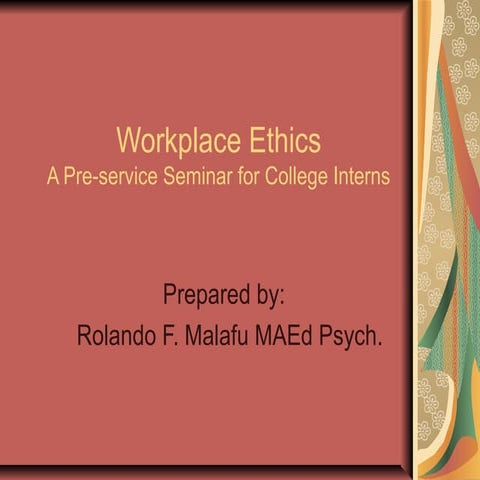 Workplace ethics | PPT