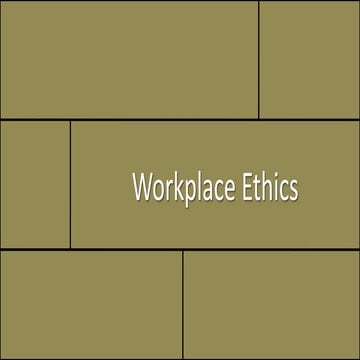 Workplace Ethics | PPTX