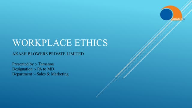 Professional Behavior and Ethics Presentation | PPTX