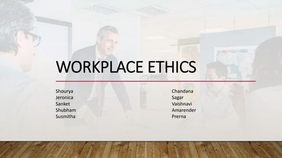 Workplace Ethics PowerPoint Presentation | PPT