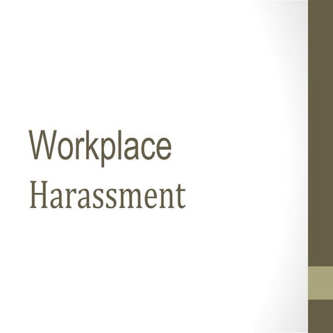 Workplace harassment | PPT