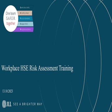 Risk Assessment & Job Safety Analysis | JSA | RA | PDF
