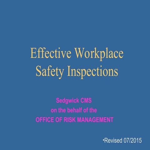 Comprehensive Guide to Effective Workplace Safety Inspections and ...