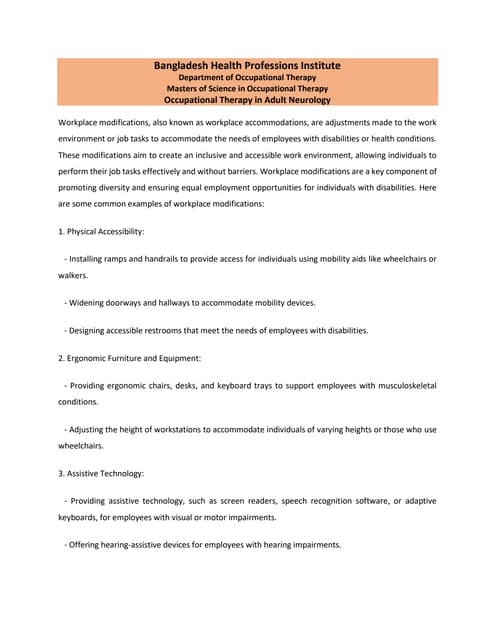 grading activity in occupational therapy | PPTX