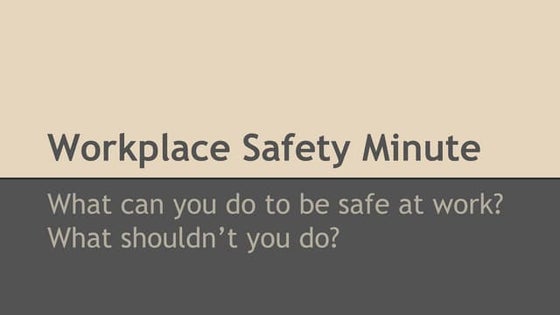 How to ensure workplace safety | PPT