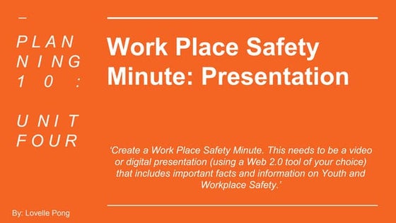 Workplace Safety Minute | PPT