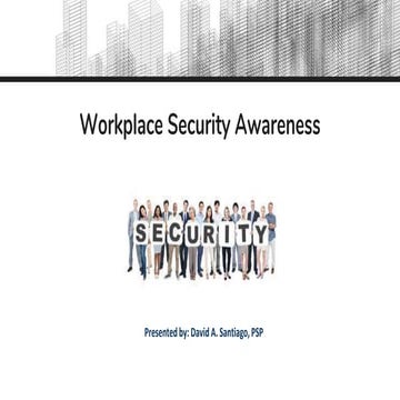 Workplace Security Awareness-Orlando, FL | PPTX