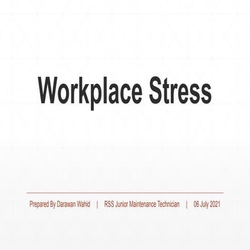 Workplace stress | PPTX