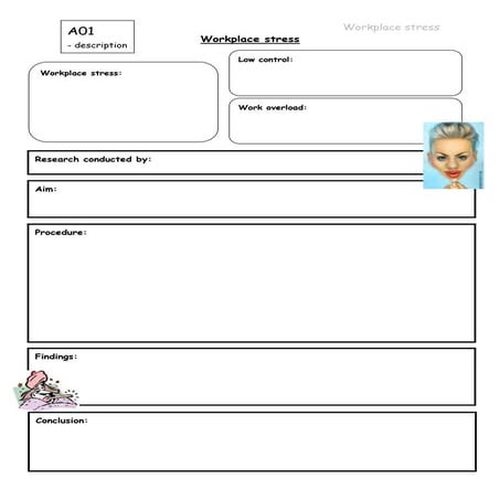 Workplace stress note sheet | PDF