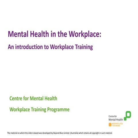 Workplace training intro | PDF