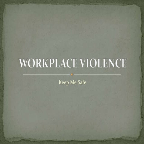 Workplace Violence | PPT