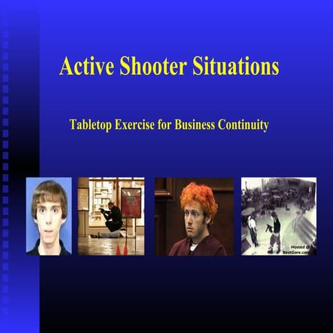 Tabletop Exercise for Managing an Active Shooter Scenario | PPT