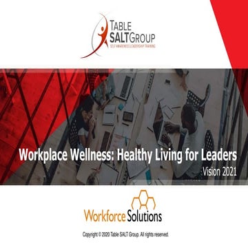 Workplace Wellness: Healthy Living for Leaders | PDF