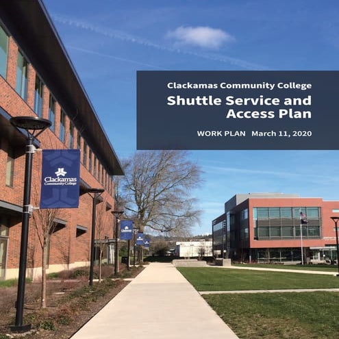 Clackamas Community College Shuttle Service and Access Plan Work Plan | PDF